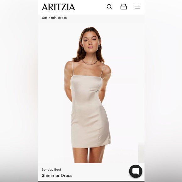 Aritzia | Dresses | Aritzia Sundeh Best Satin Mini Light Pink Dress ...